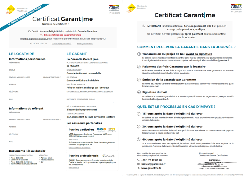 Comment utiliser le Certificat d'Éligibilité si Garantme est votre garant